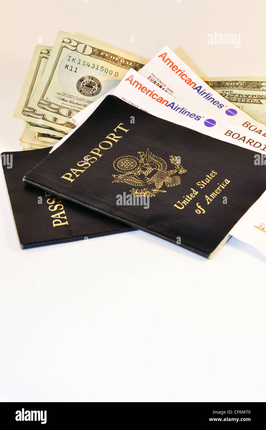 US passports and traveling documents Stock Photo - Alamy