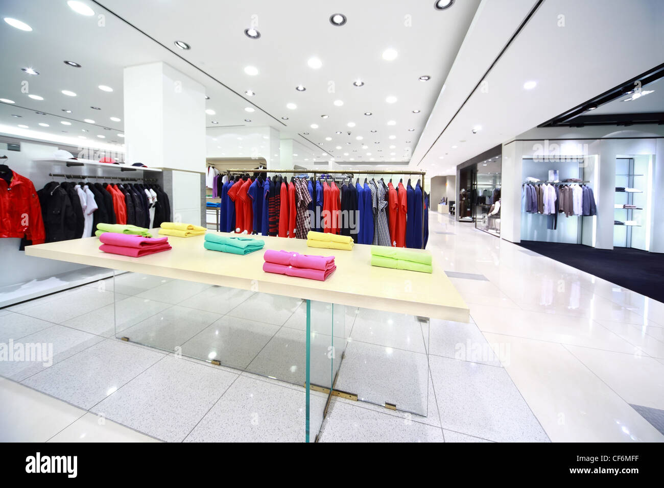 Large shop with masculine clothes Stock Photo - Alamy