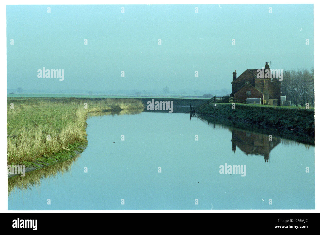 View of River Hull photographed during flood bank works done by by what ...