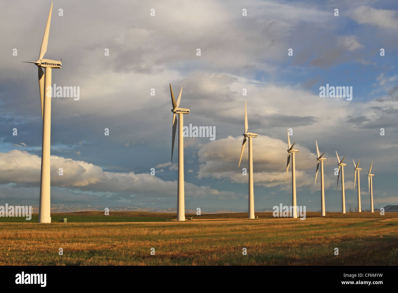 Wind farms - harnessing the wind Stock Photo - Alamy