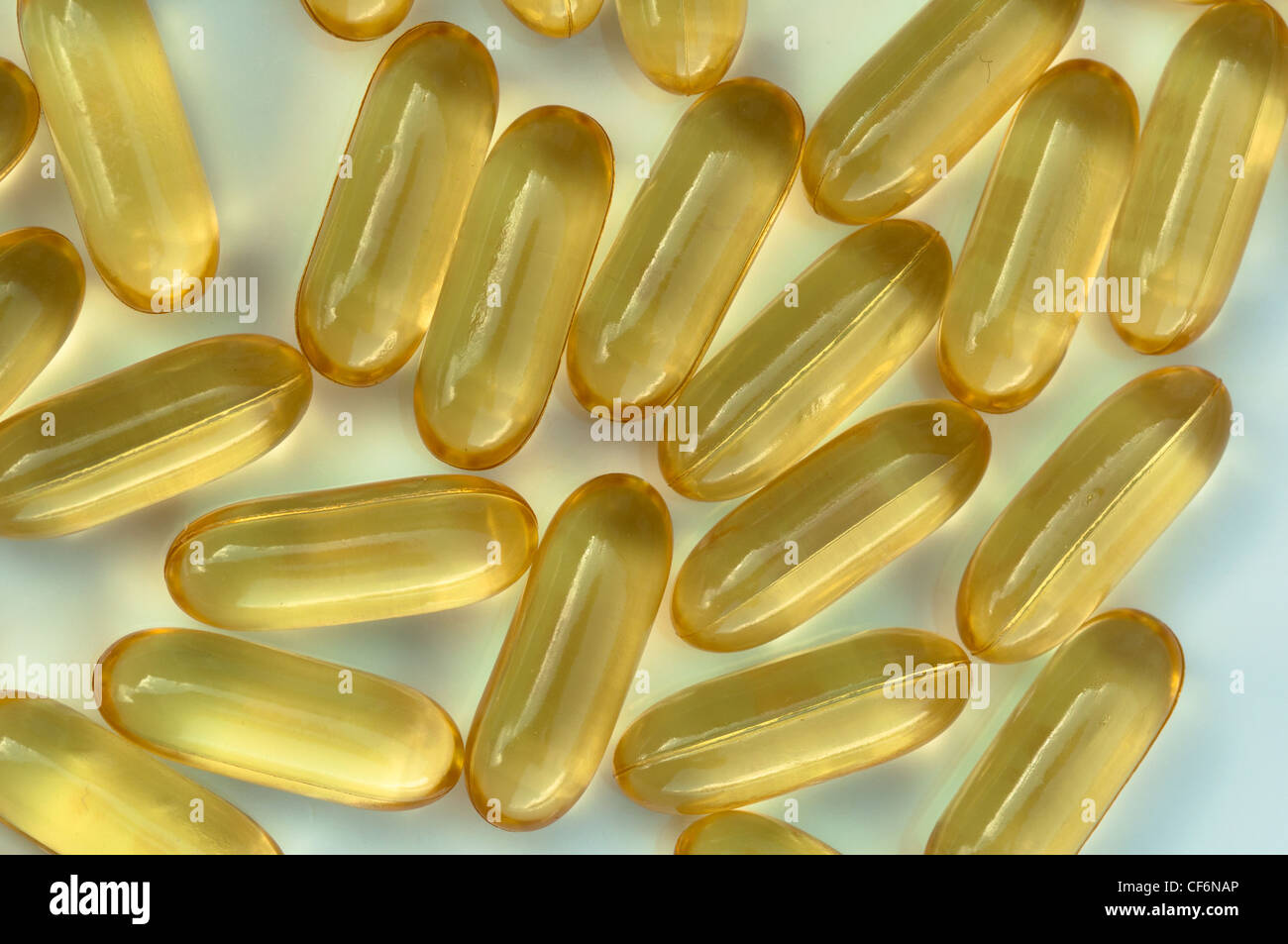 Cod liver old capsules Stock Photo - Alamy