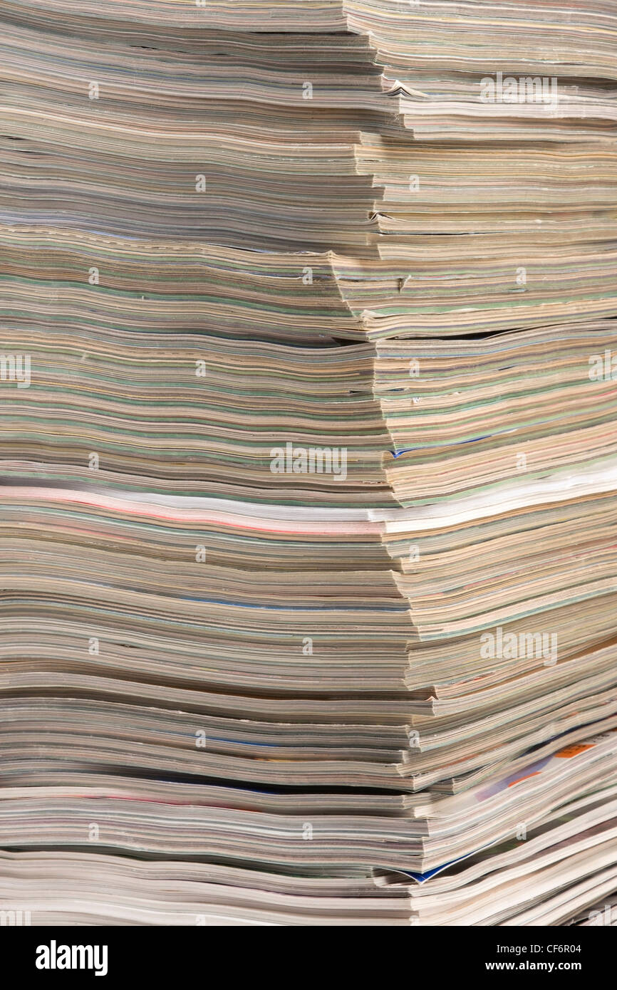 Large stack of magazines Stock Photo - Alamy