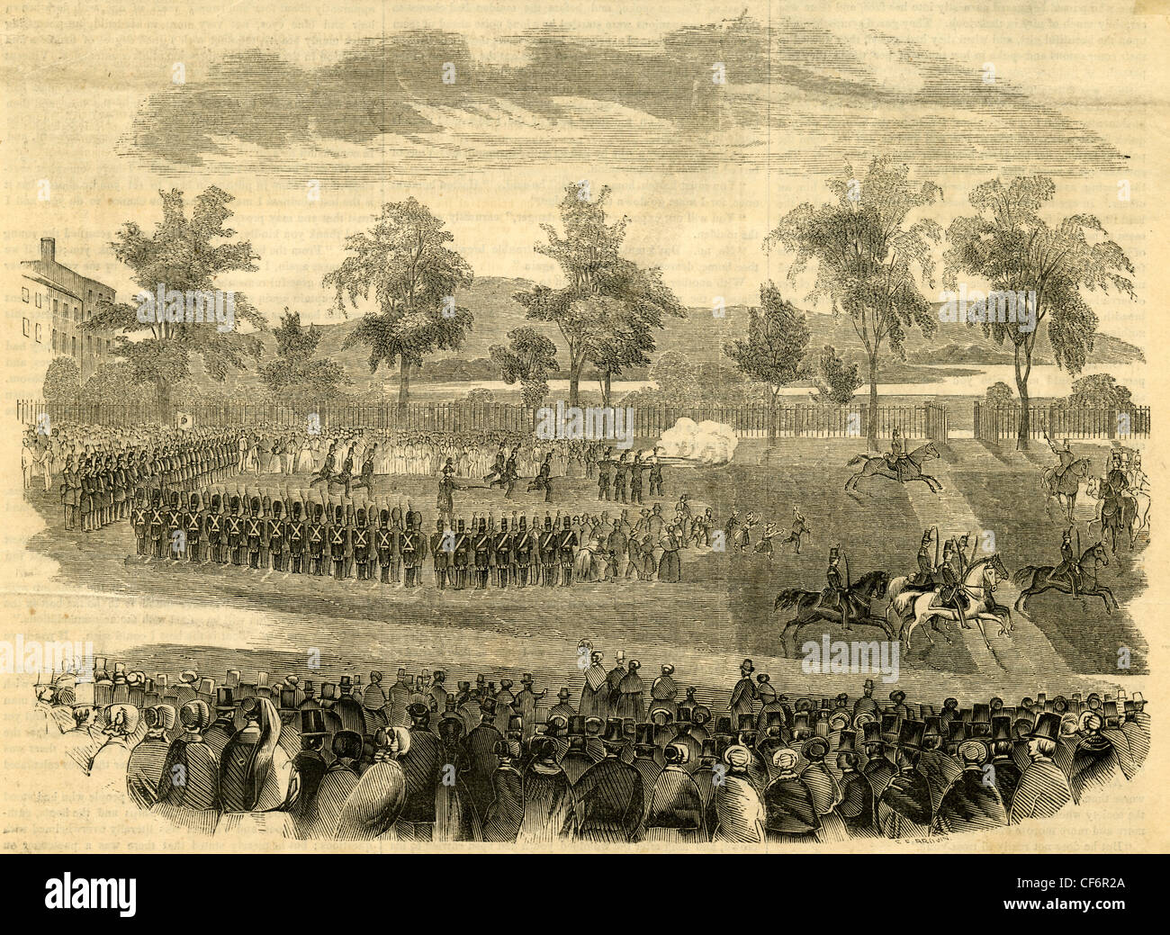 1853 engraving first battalion rifles hi-res stock photography and ...