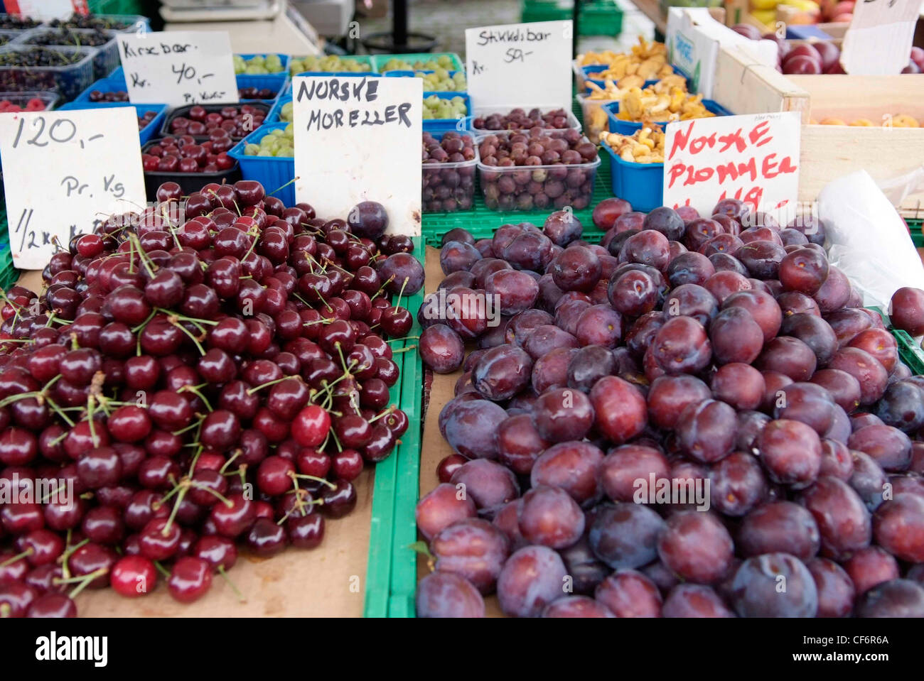 NORWAY - Oslo Food and Drink Norwegian grown summer fruit Stock Photo ...