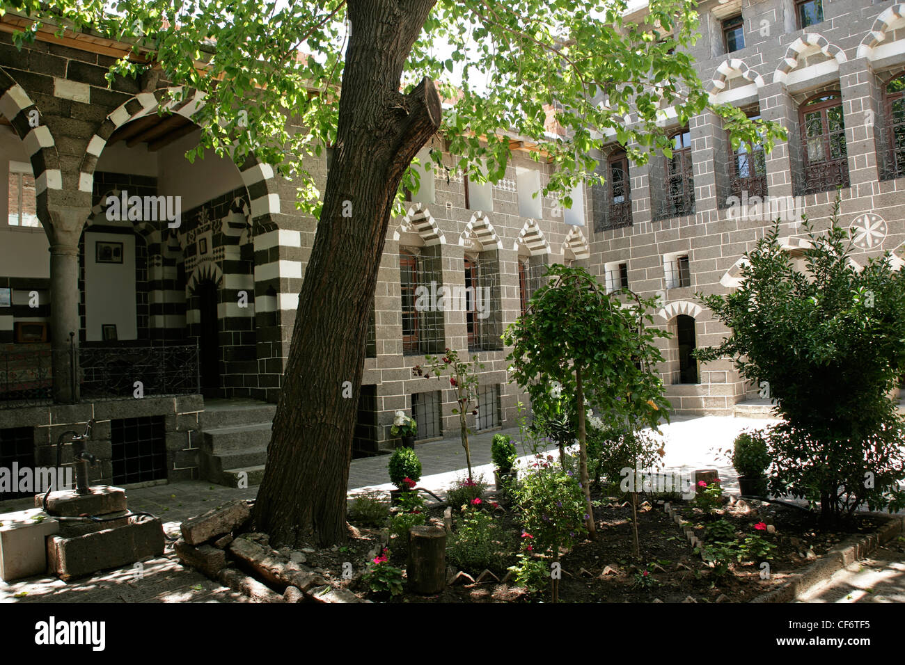 Old Armenian courtyard house in the old quarter of Diyarbakir ...
