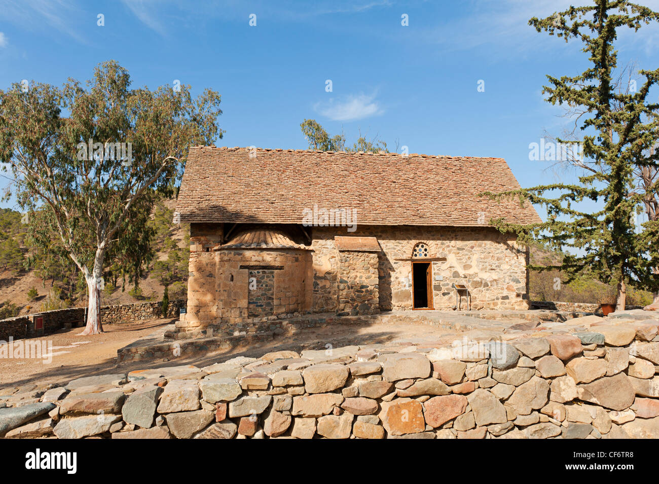 Ancient christian church, Asinou, Cyprus Stock Photo - Alamy