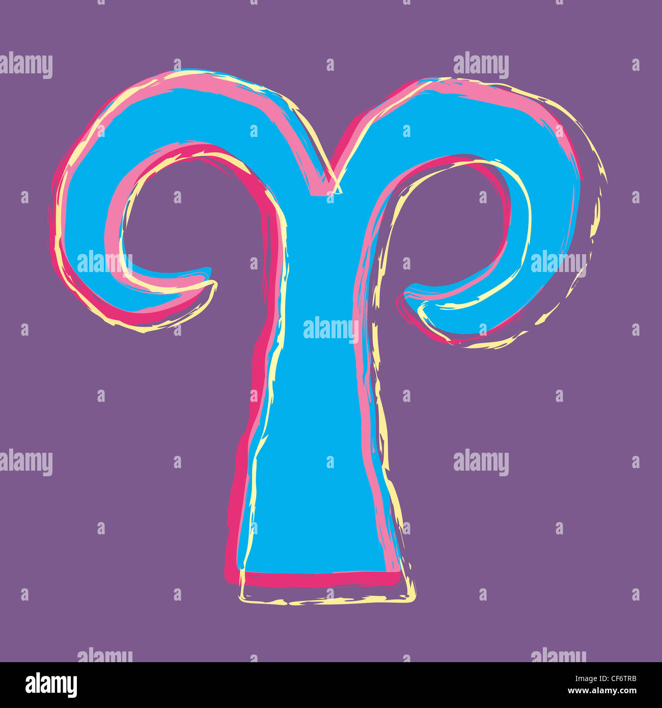 Illustration of star sign Aries Stock Photo - Alamy
