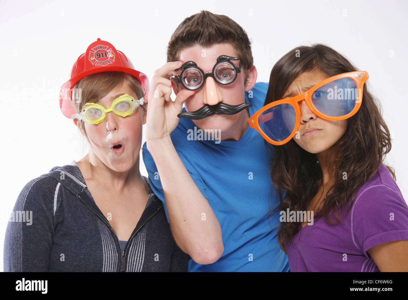 Teenagers Wearing Funny Disguises; Troutdale Oregon United States Of ...