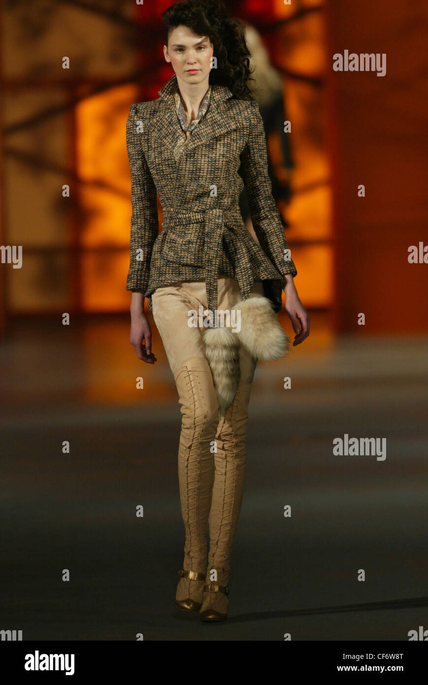 Raphael Lopez London Autumn Winter Model brunette hair off face ...