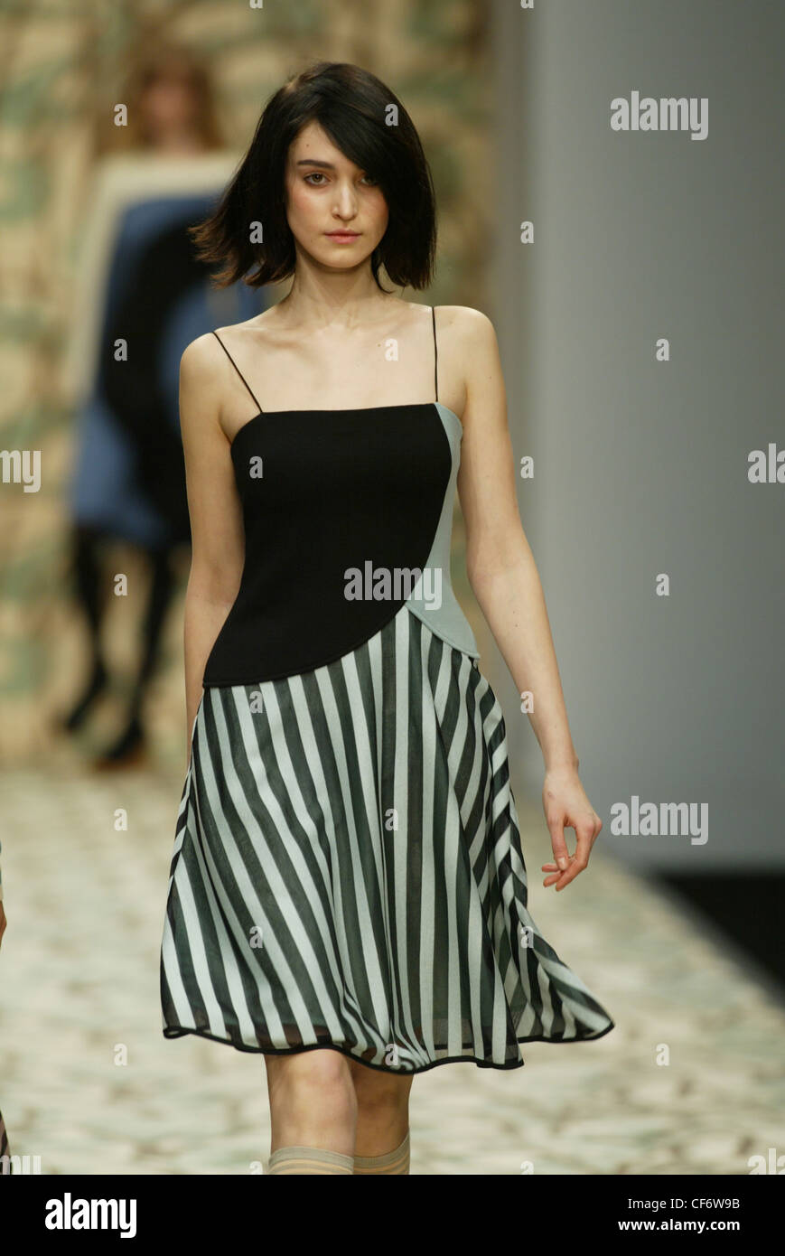 Eley Kishimoto London Autumn Winter Model shoulder length brunette hair ...