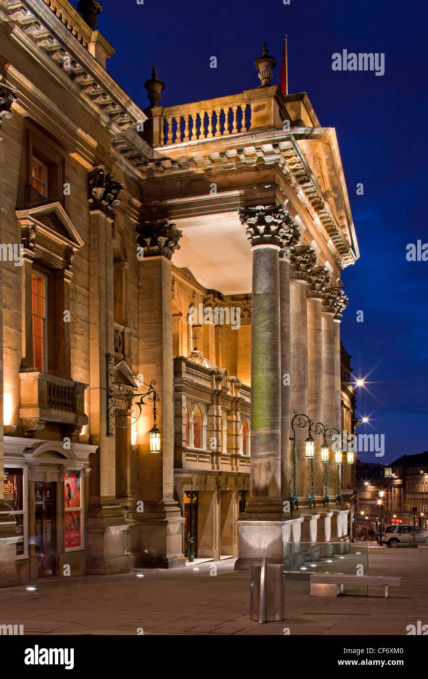 The Theatre Royal Newcastle lit up at night, Newcastle upon Tyne, Tyne ...