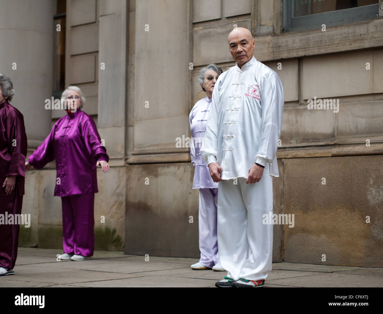 Tai Chi practitioners in Manchester Stock Photo - Alamy