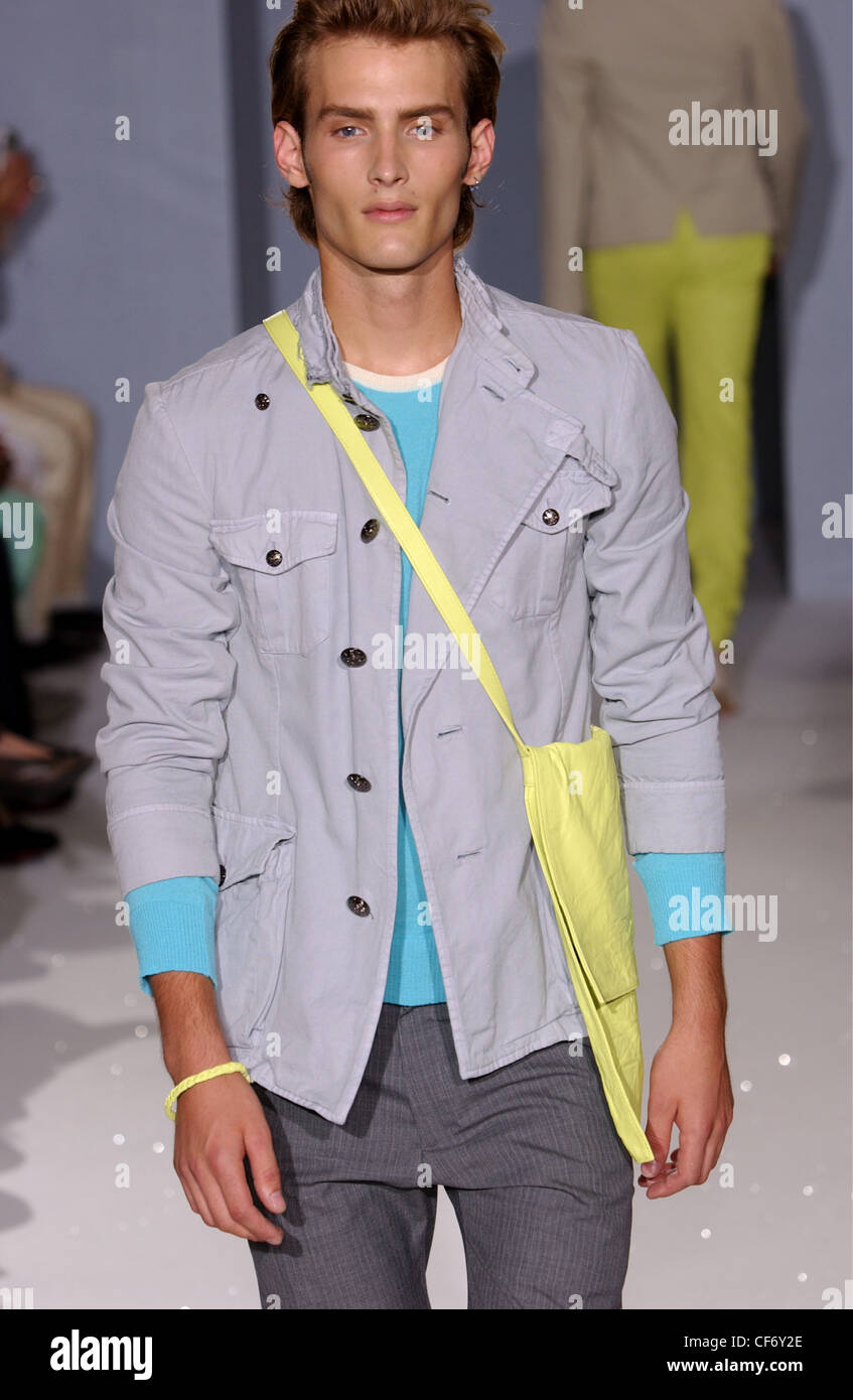 Dirk Schonberger Paris Menswear S S Male model wearing casual grey ...