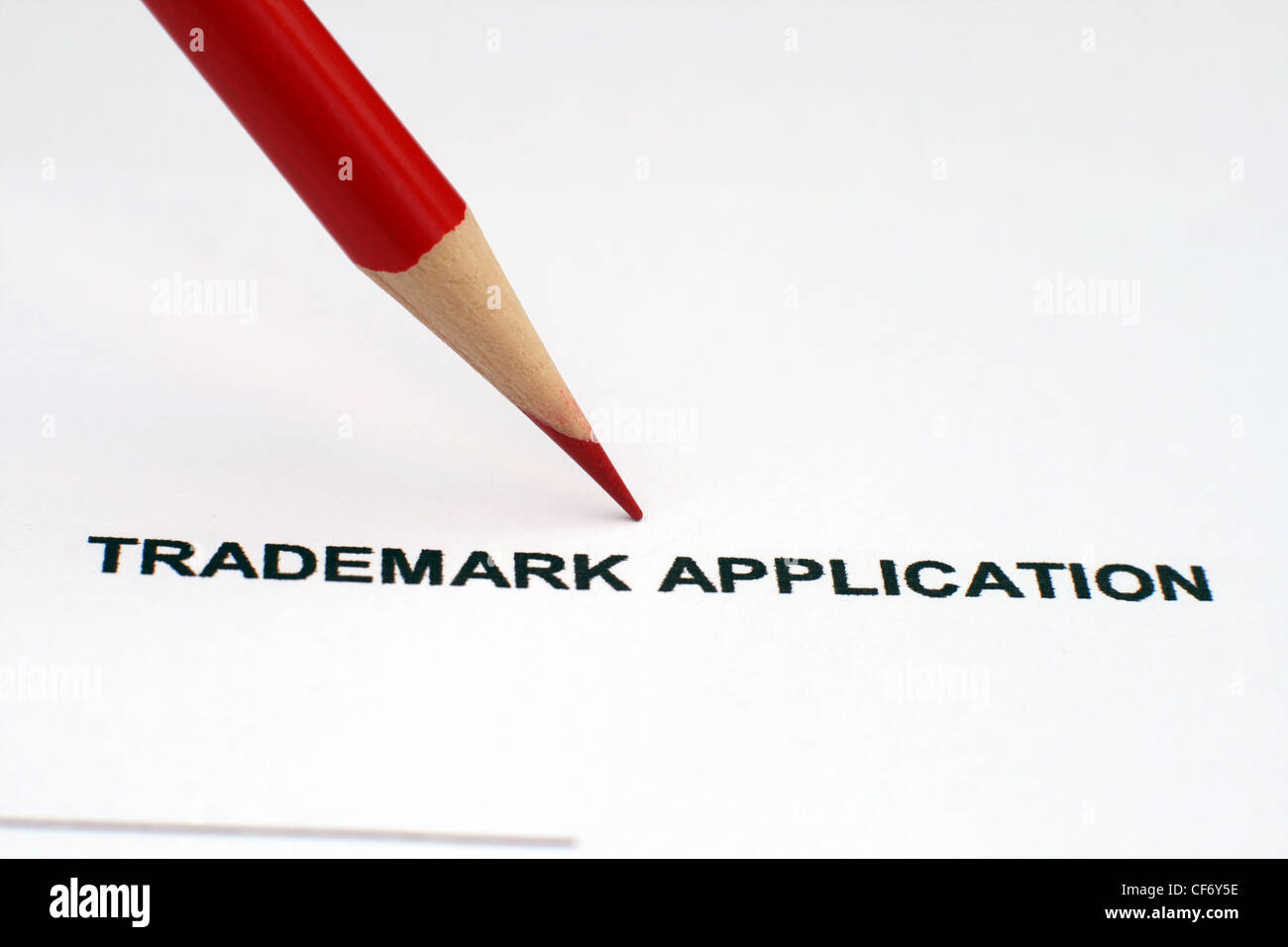 Trademark application form Stock Photo - Alamy