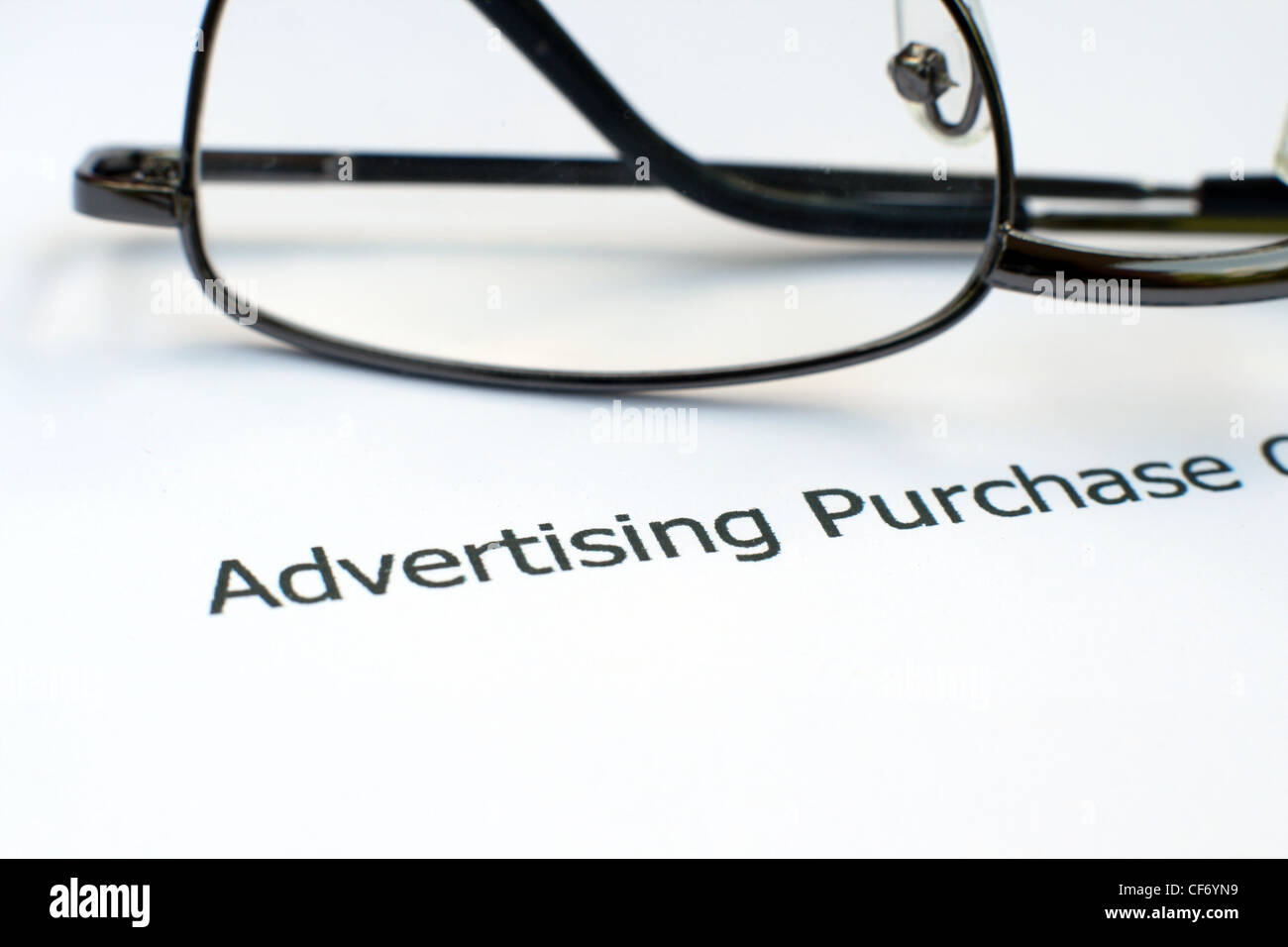 Advertising purchase form Stock Photo - Alamy