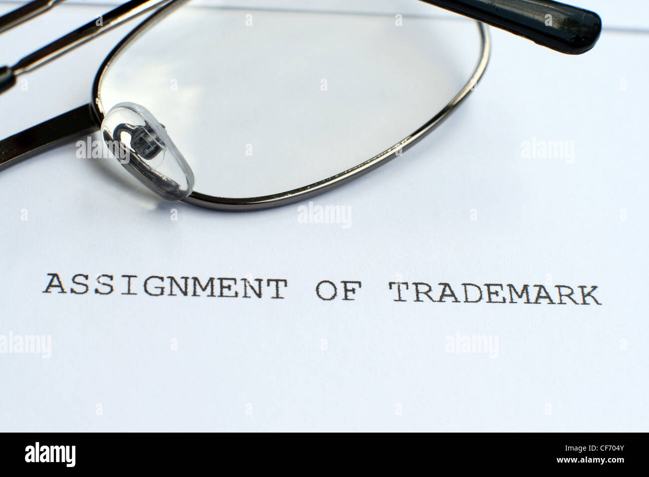Assignment of trademark Stock Photo - Alamy