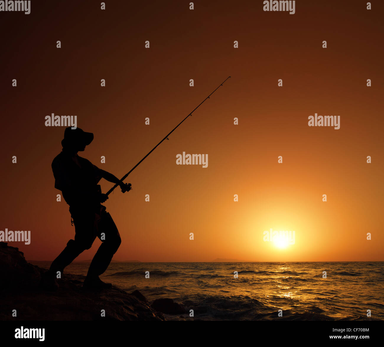 Fishing water pole summer sunburst hi-res stock photography and images ...