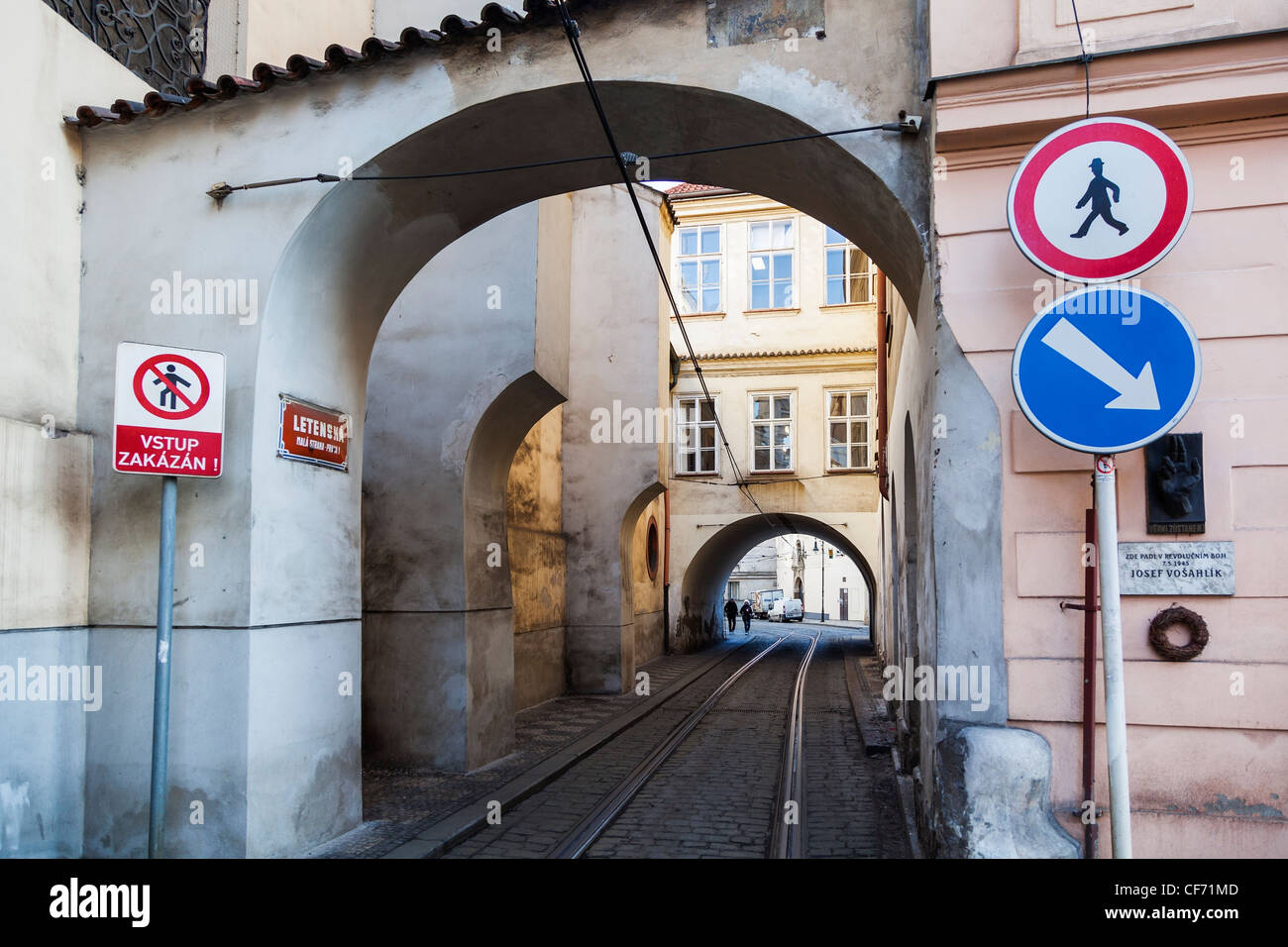 Tramlines in road hi-res stock photography and images - Alamy