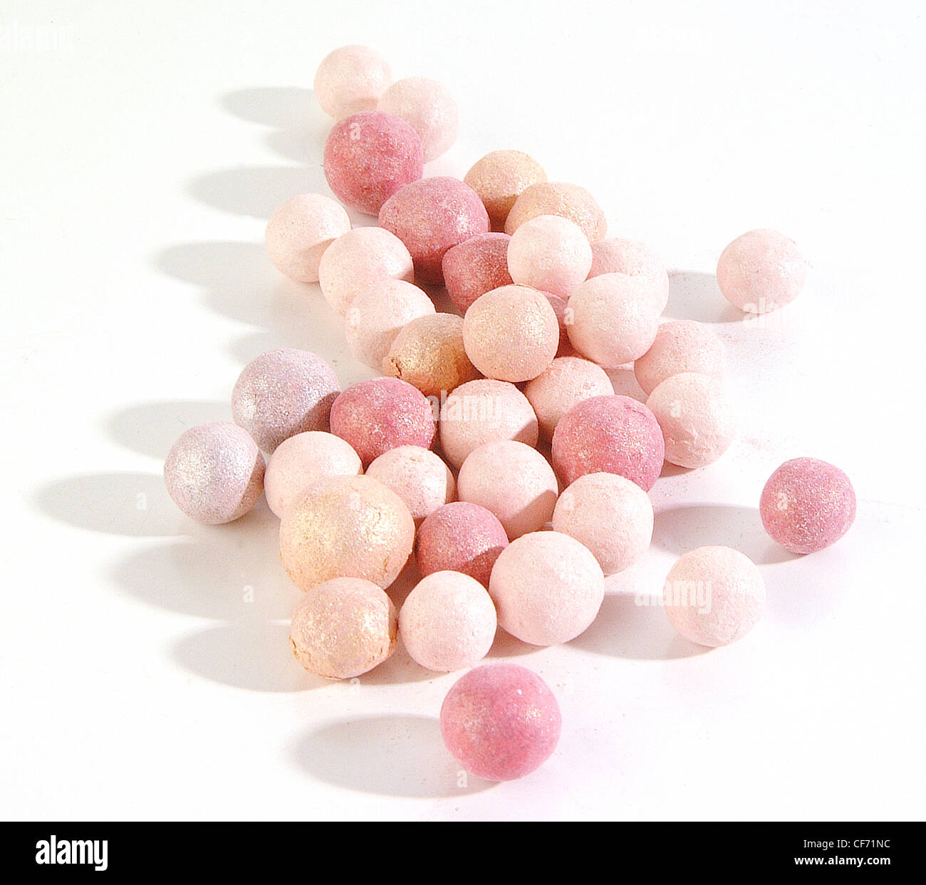 Pile of pink blusher beads Stock Photo - Alamy