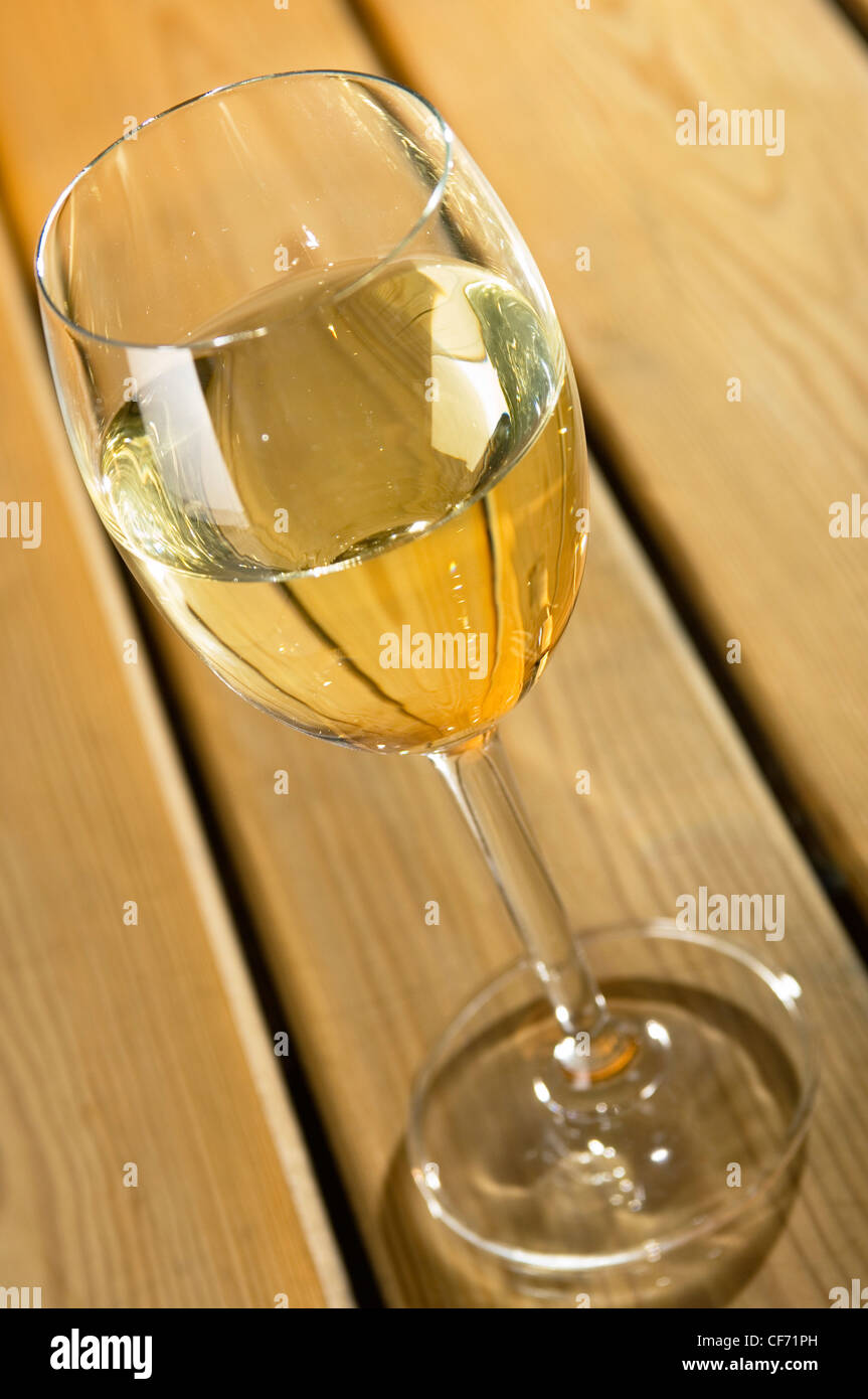 Glass of white wine Stock Photo - Alamy