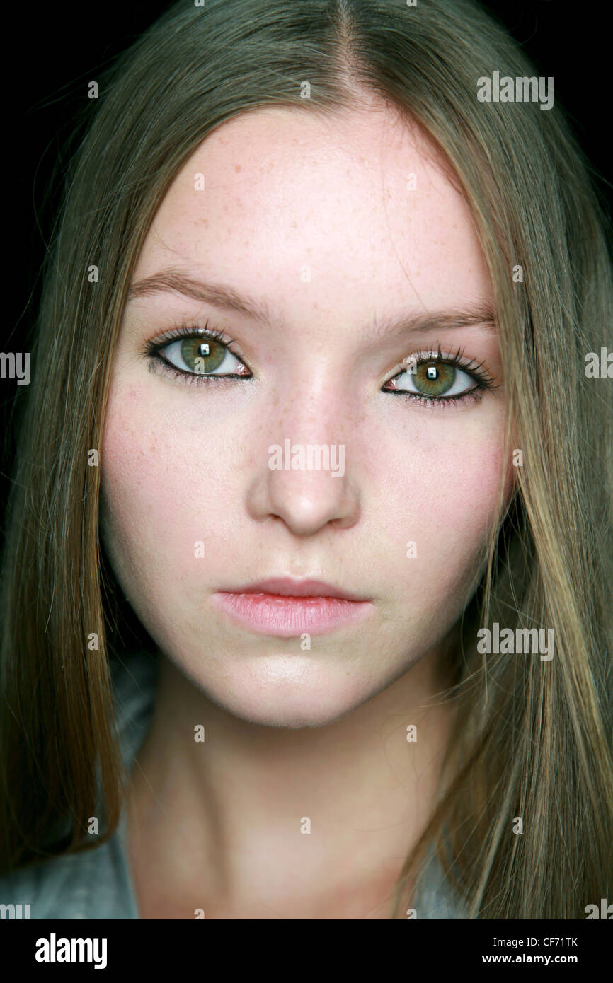 Clare Tough London Ready to Wear Spring Summer Model long straight ...