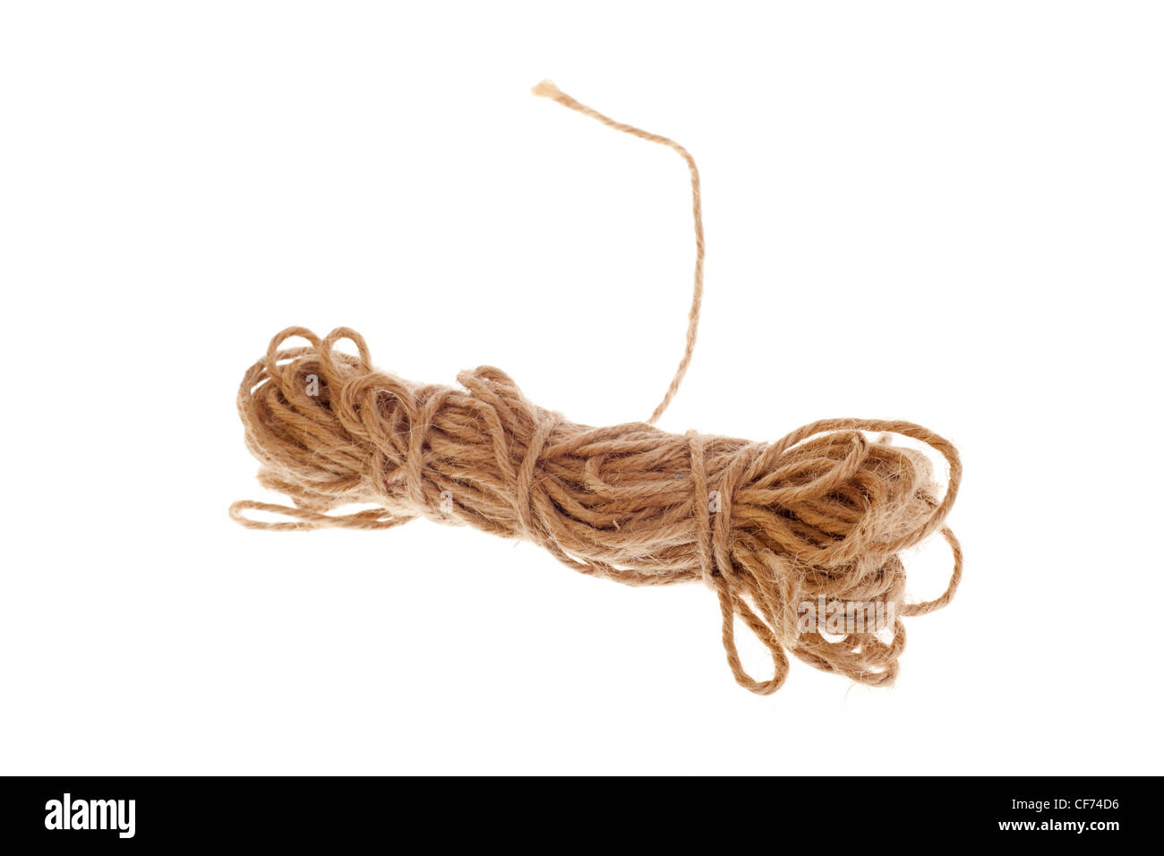coil of rope isolated on a white background Stock Photo - Alamy