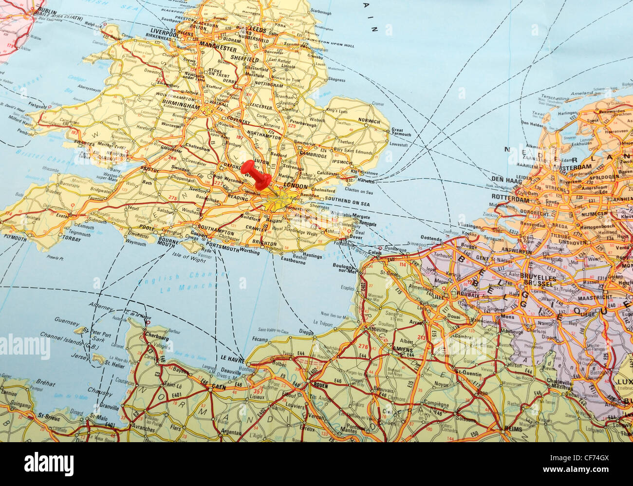 Pin map england hi-res stock photography and images - Alamy