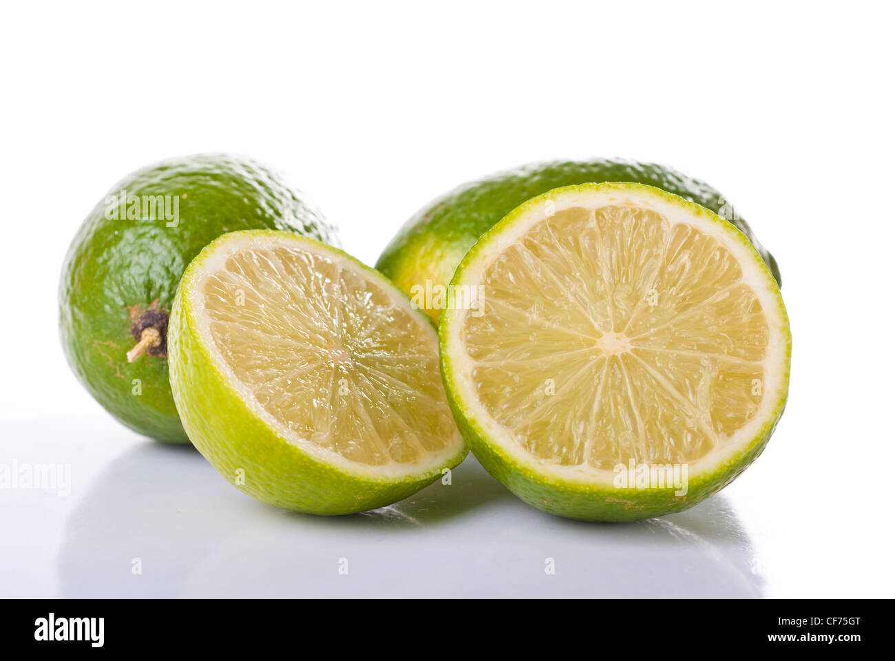 ripe lime isolated on a white background Stock Photo - Alamy