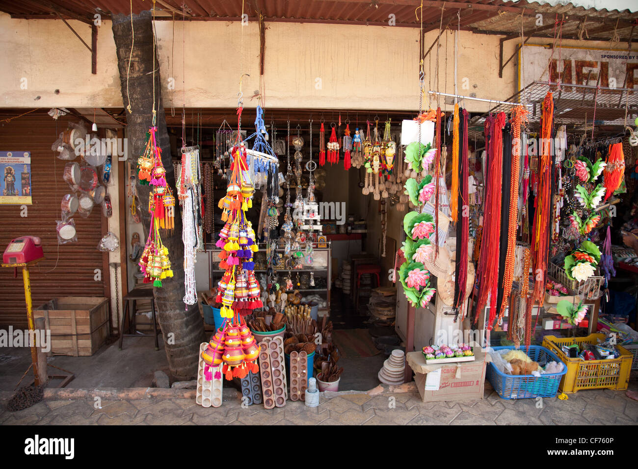 Gift shop, Krishna Temple built in the thirteenth century Udupi Stock ...