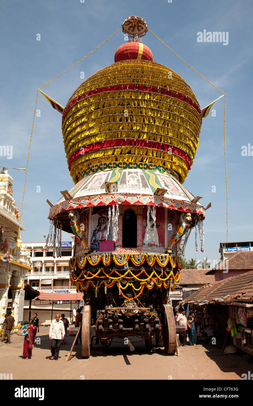 Large chariot, Krishna Temple built in the thirteenth century Udupi ...