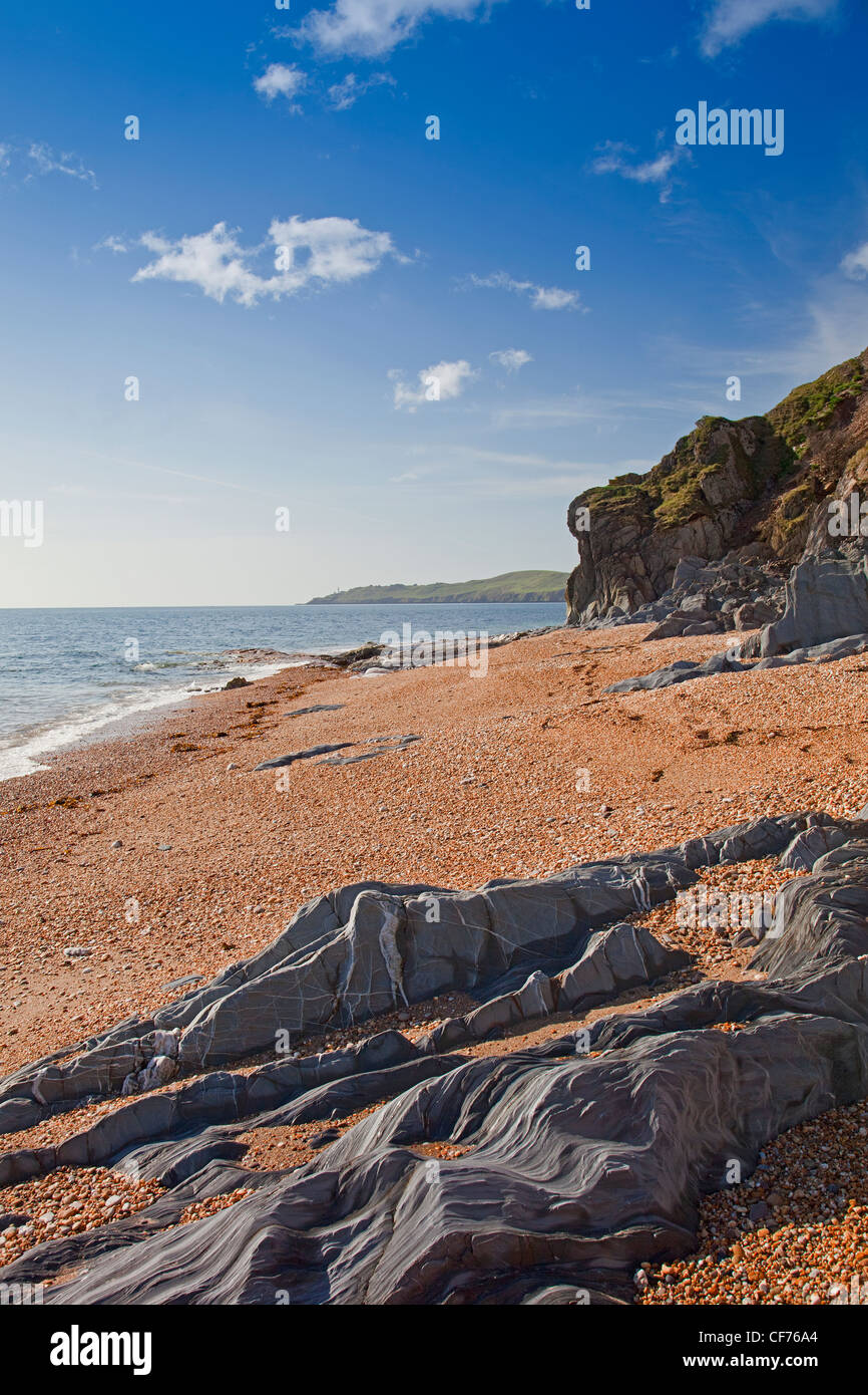 Looking south along Start Bay from Torcross Point towards Start Point ...