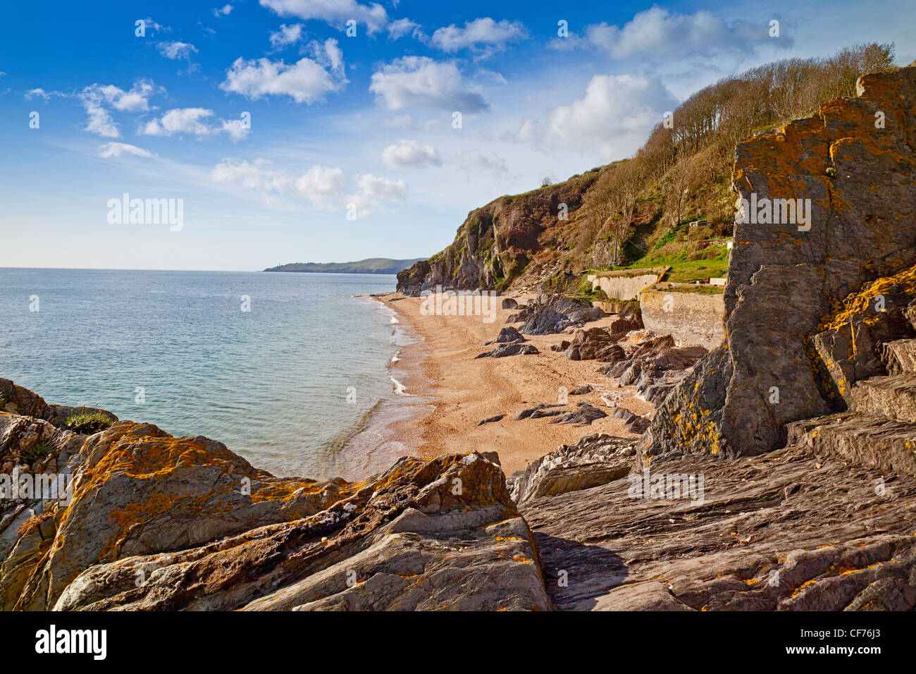 Looking south along Start Bay from Torcross Point towards Start Point ...