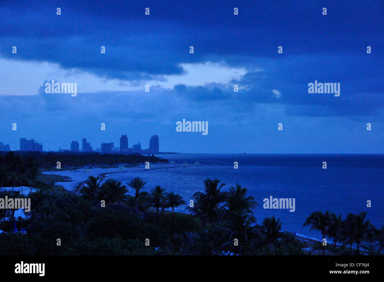 Miami blue seascape exotic drama Stock Photo - Alamy