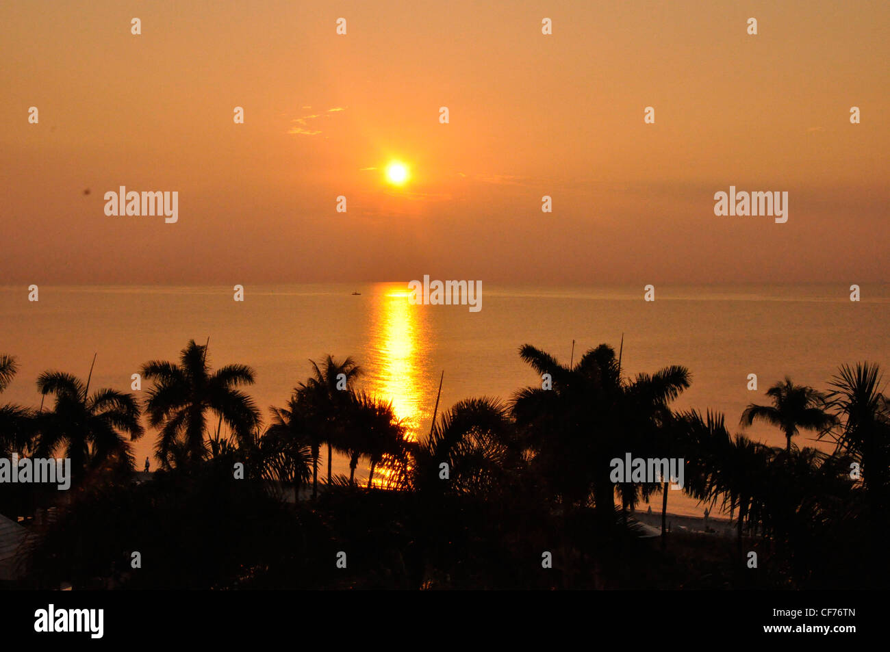 Sunset Key Biscayne Romantic Luxury vacation Stock Photo - Alamy