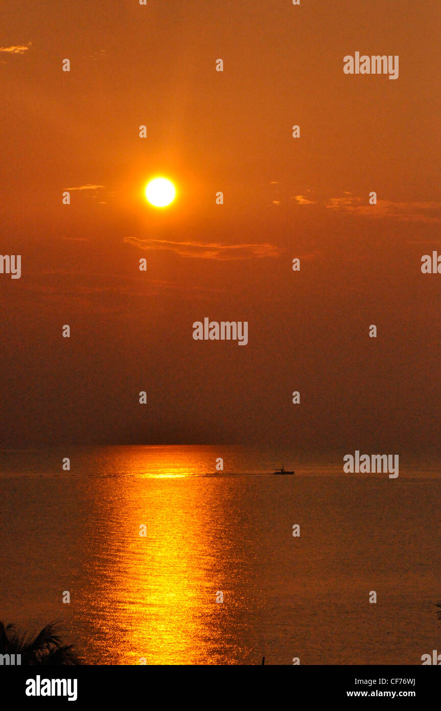 Sunset Key Biscayne Romantic Luxury vacation Stock Photo - Alamy