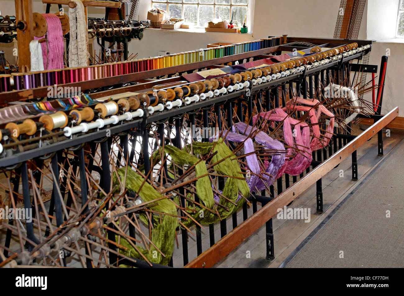 Whitchurch silk mill loom Stock Photo - Alamy
