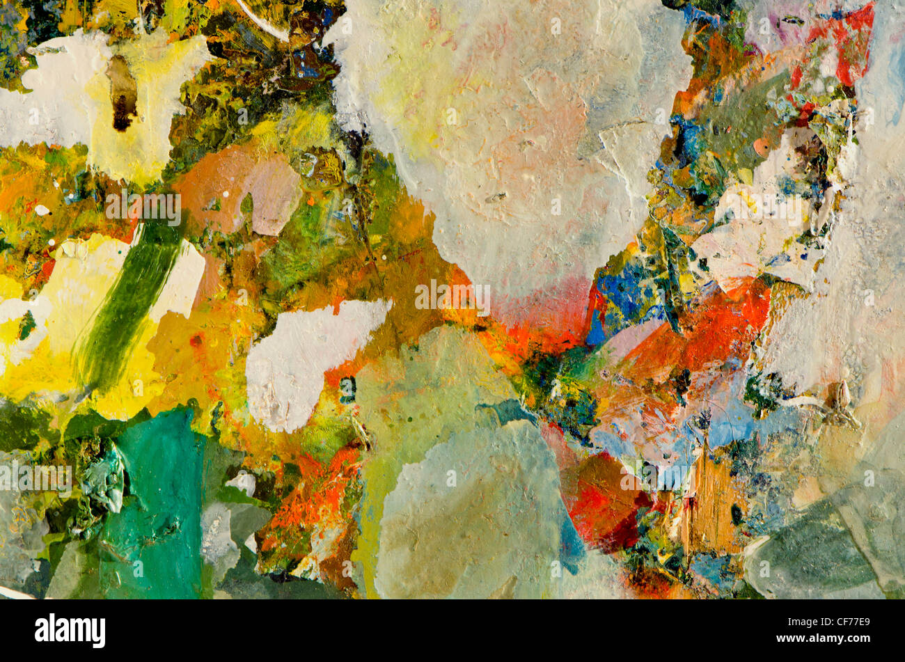 Palette different colors oil paint hi-res stock photography and images ...