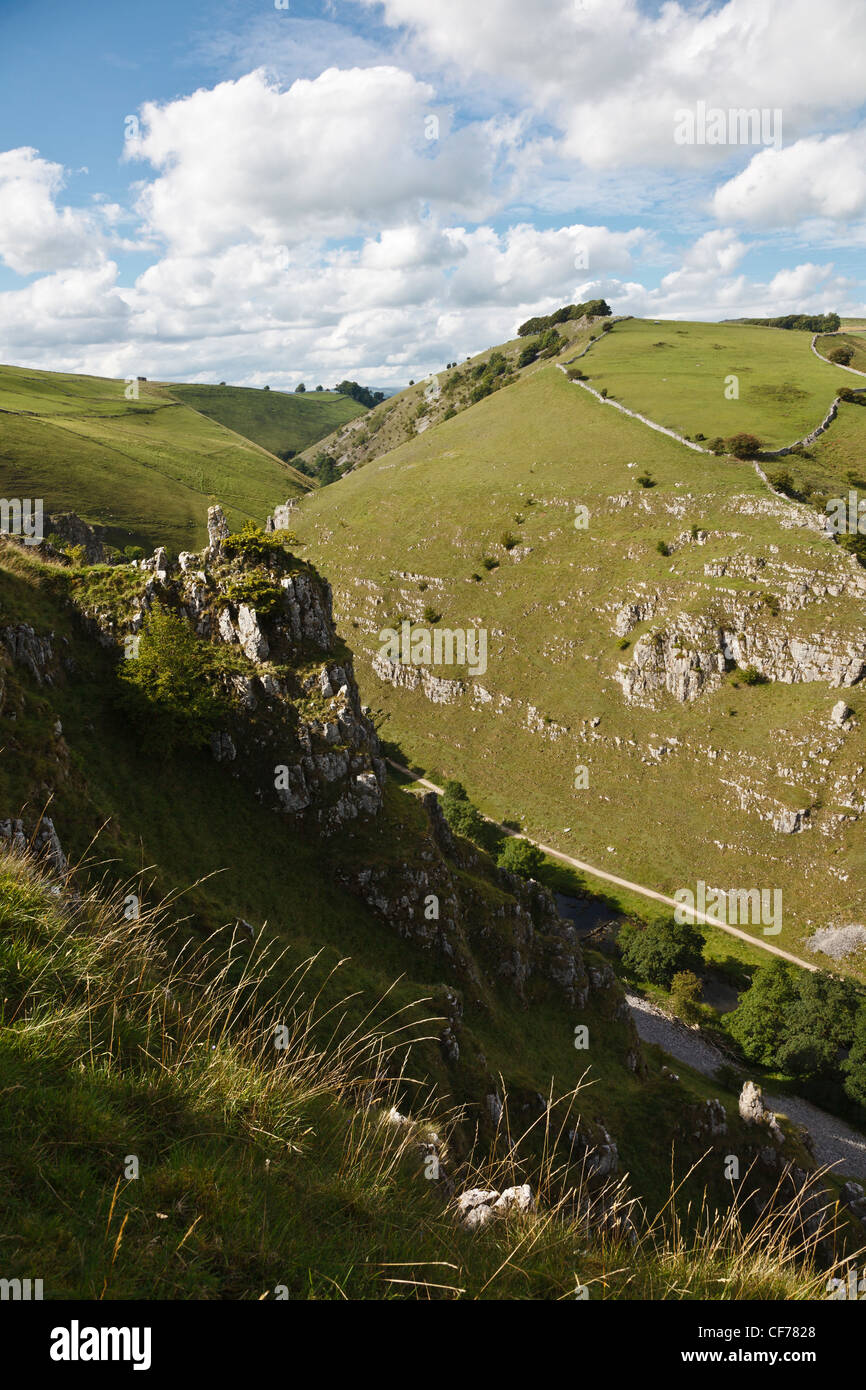 Wolfscote Dale from Gipsy Bank, Dovedale, Peak District National Park ...