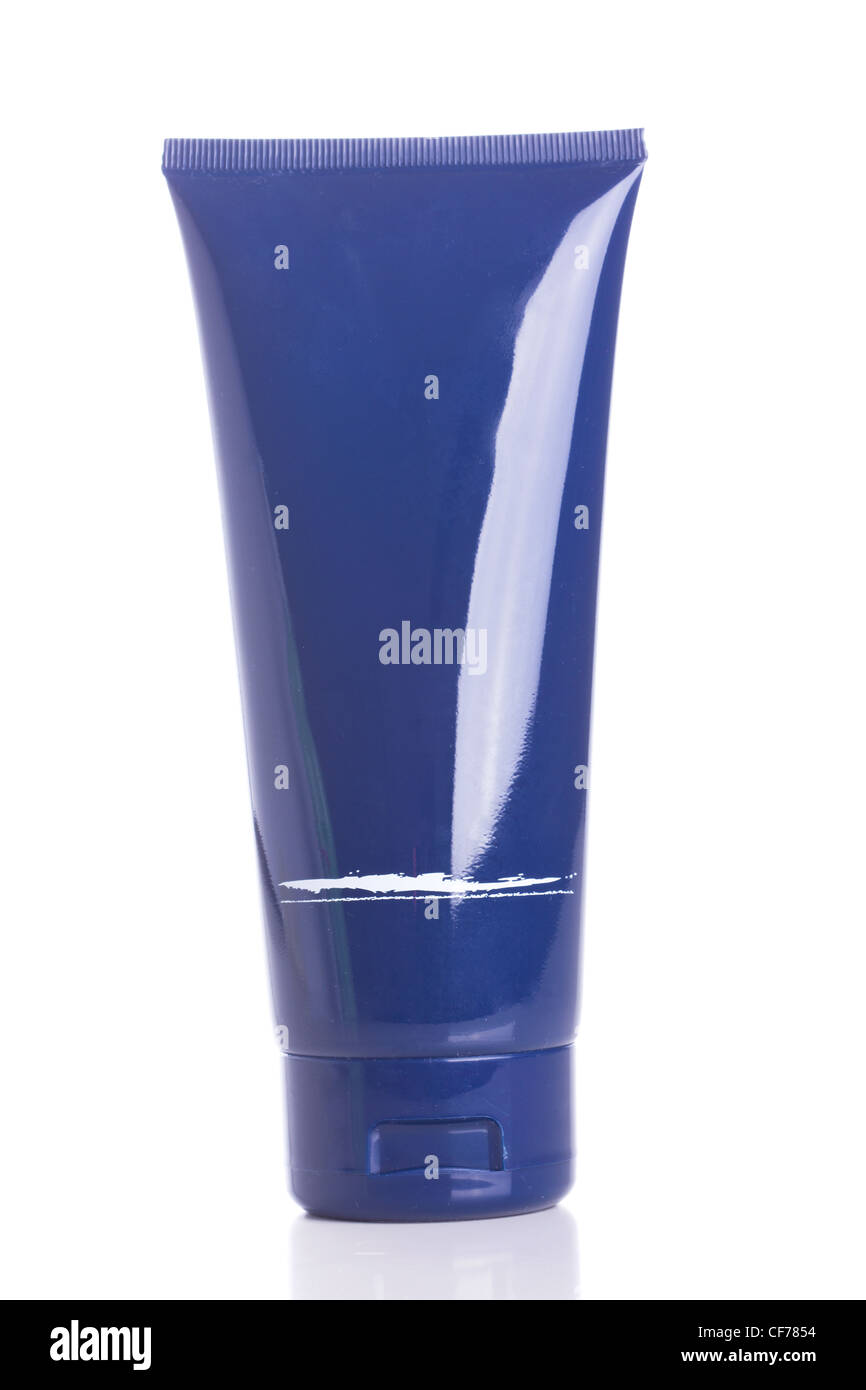 Shampoo tube on white background Stock Photo - Alamy