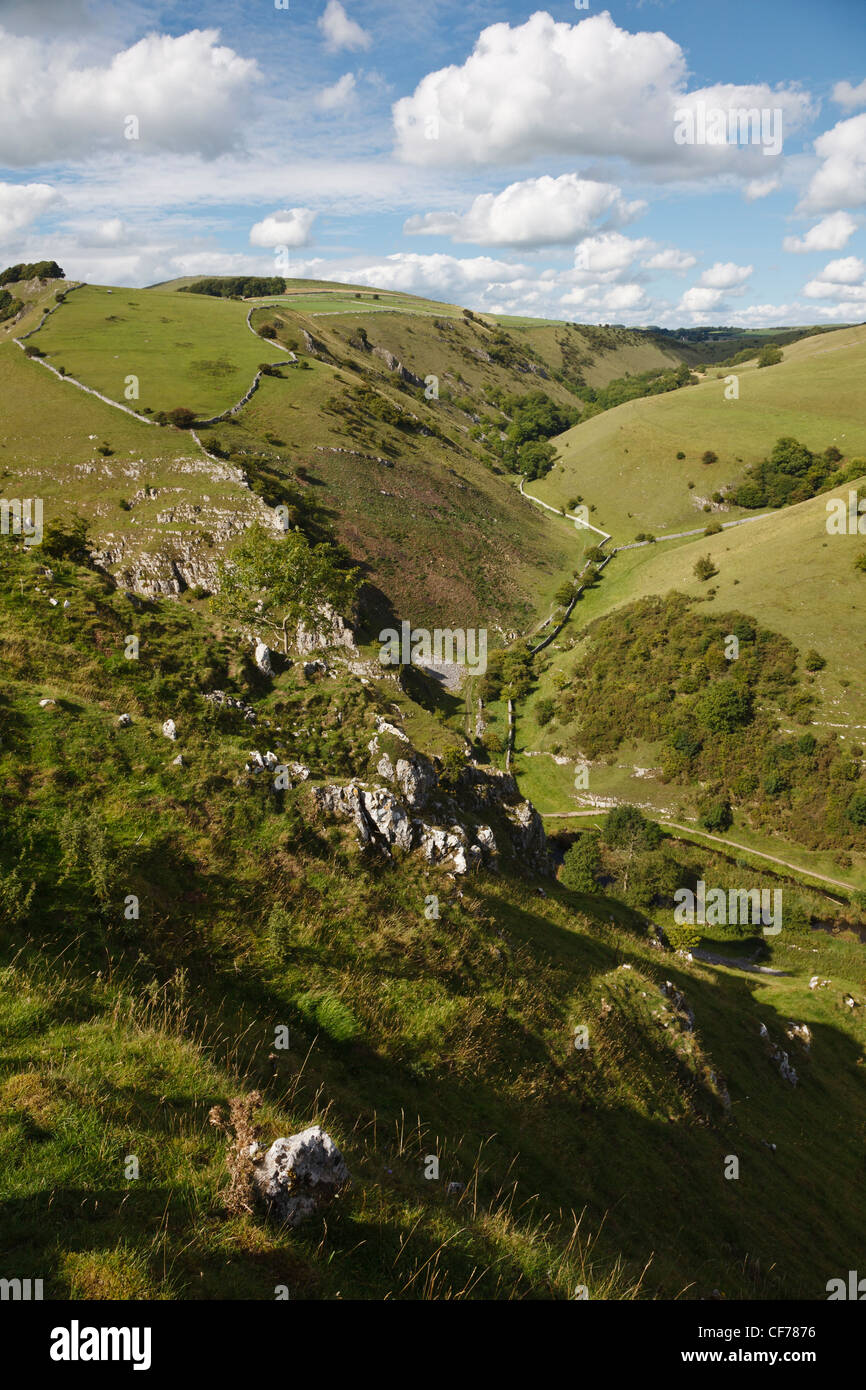 Wolfscote Dale and Biggin Dale from Gipsy Bank, Dovedale, Peak District ...