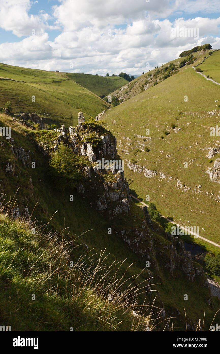 Wolfscote Dale from Gipsy Bank, Dovedale, Peak District National Park ...