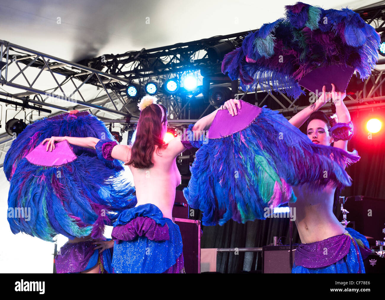 Fleur De Tease Burlesque Review at Voodoo Fest 2010 in New Orleans on Day 3 Stock Photo - Alamy