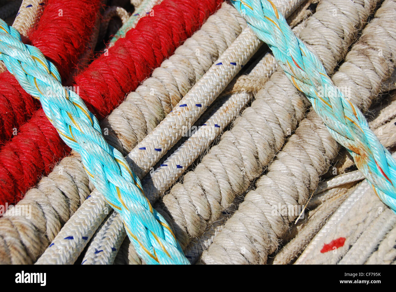 ropes of fishing boats Stock Photo - Alamy