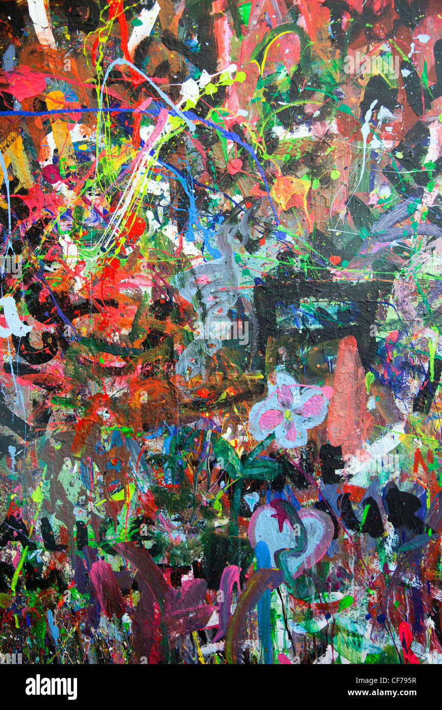 Paint splatter wall hi-res stock photography and images - Alamy
