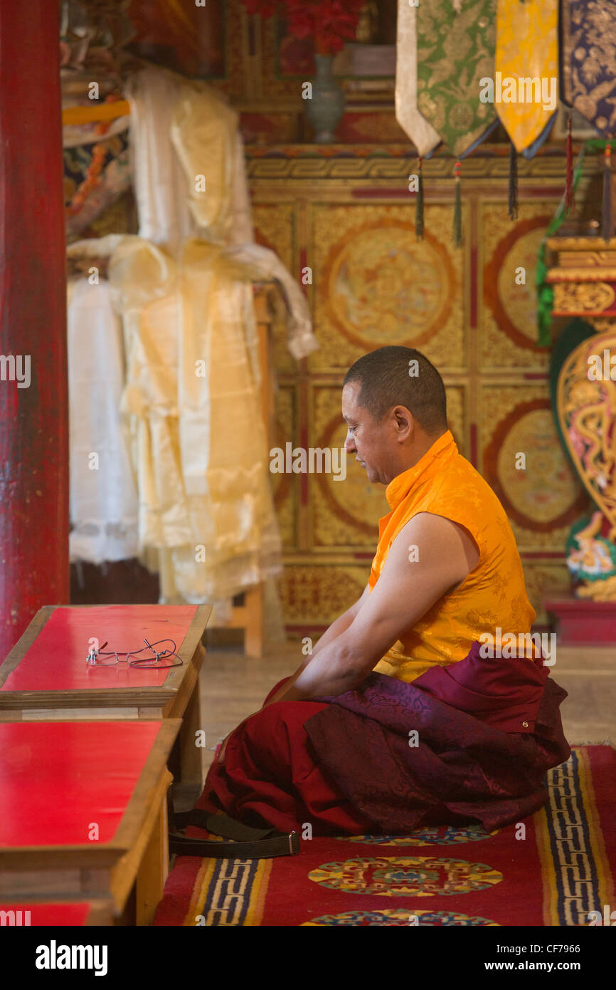 Buddhist Monk Sitting Side View High Resolution Stock Photography and ...