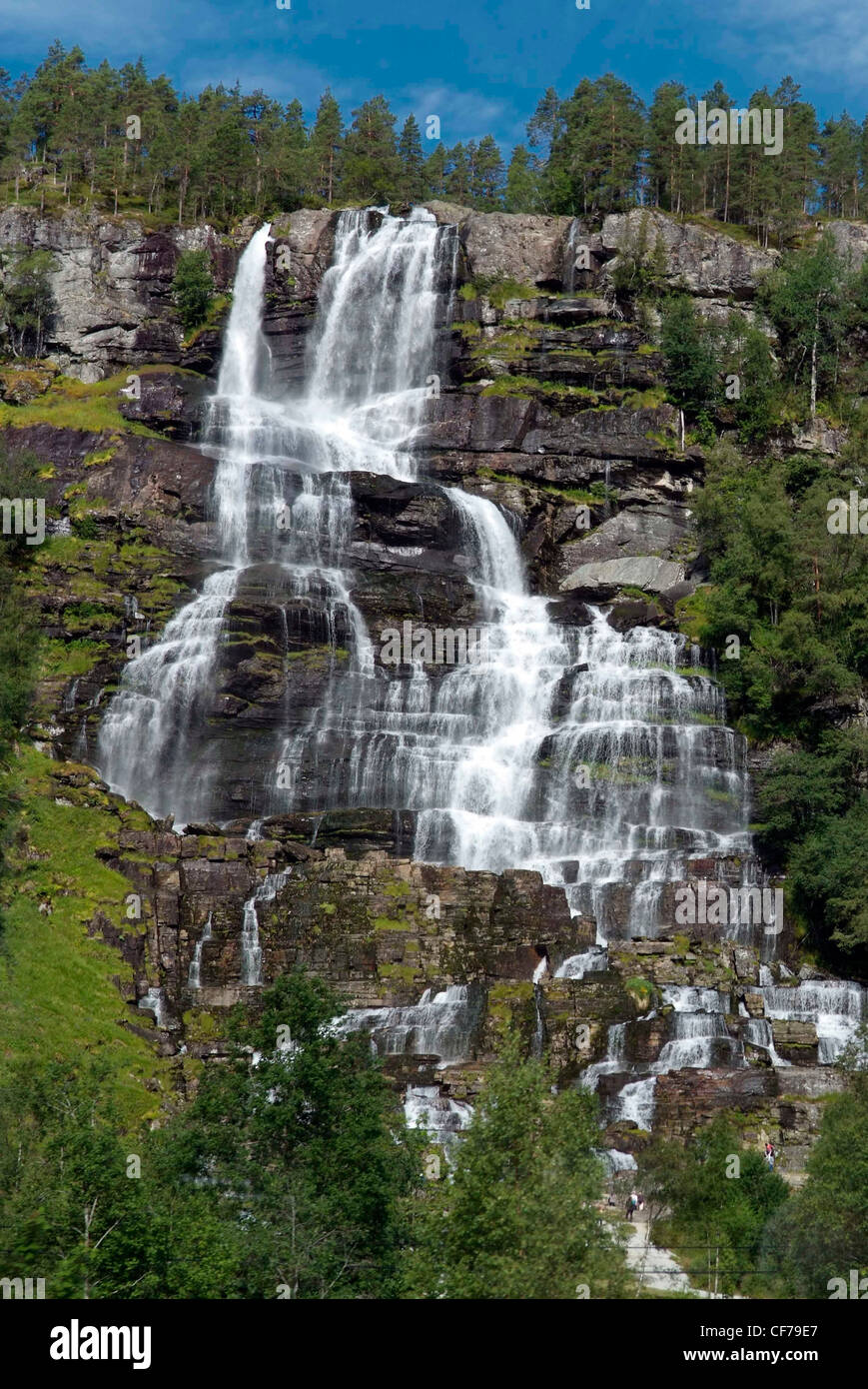 NORWAY Tvinde Waterfall Stock Photo - Alamy