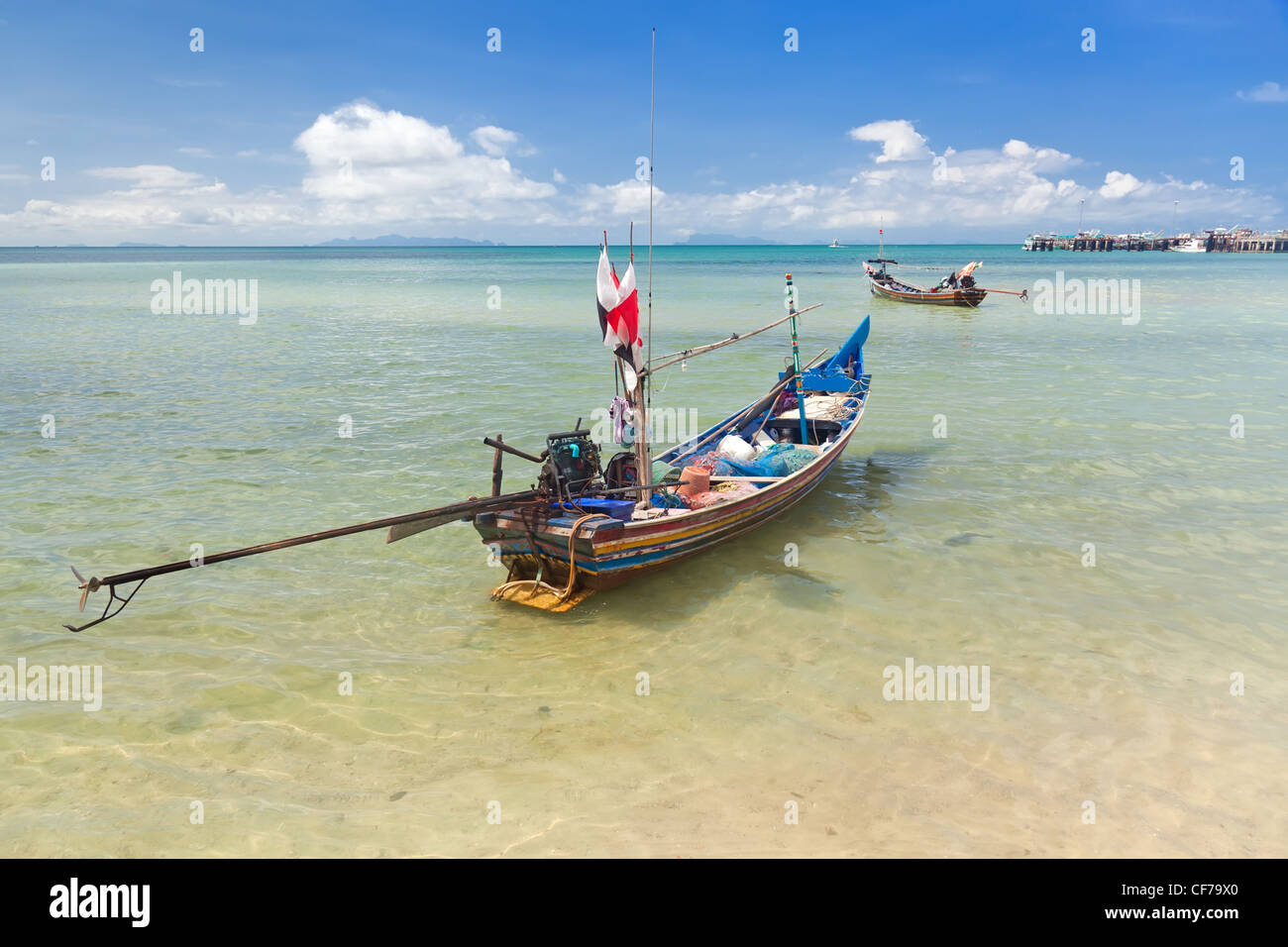 Long thai boat, Koh Samui, Thailand Stock Photo - Alamy