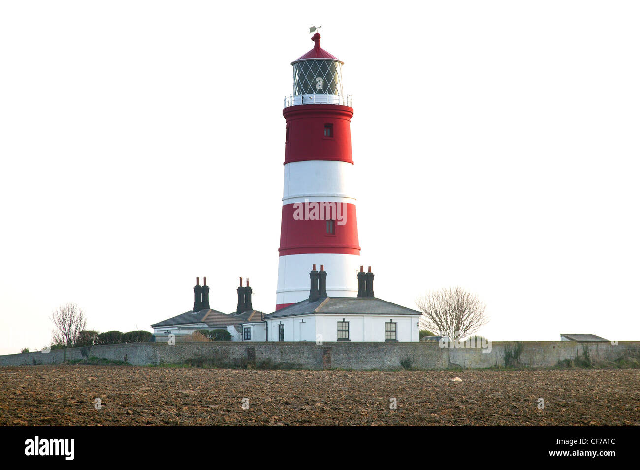 The lighthouse on the cliffs overlooking "Happisburgh" "North Norfolk ...