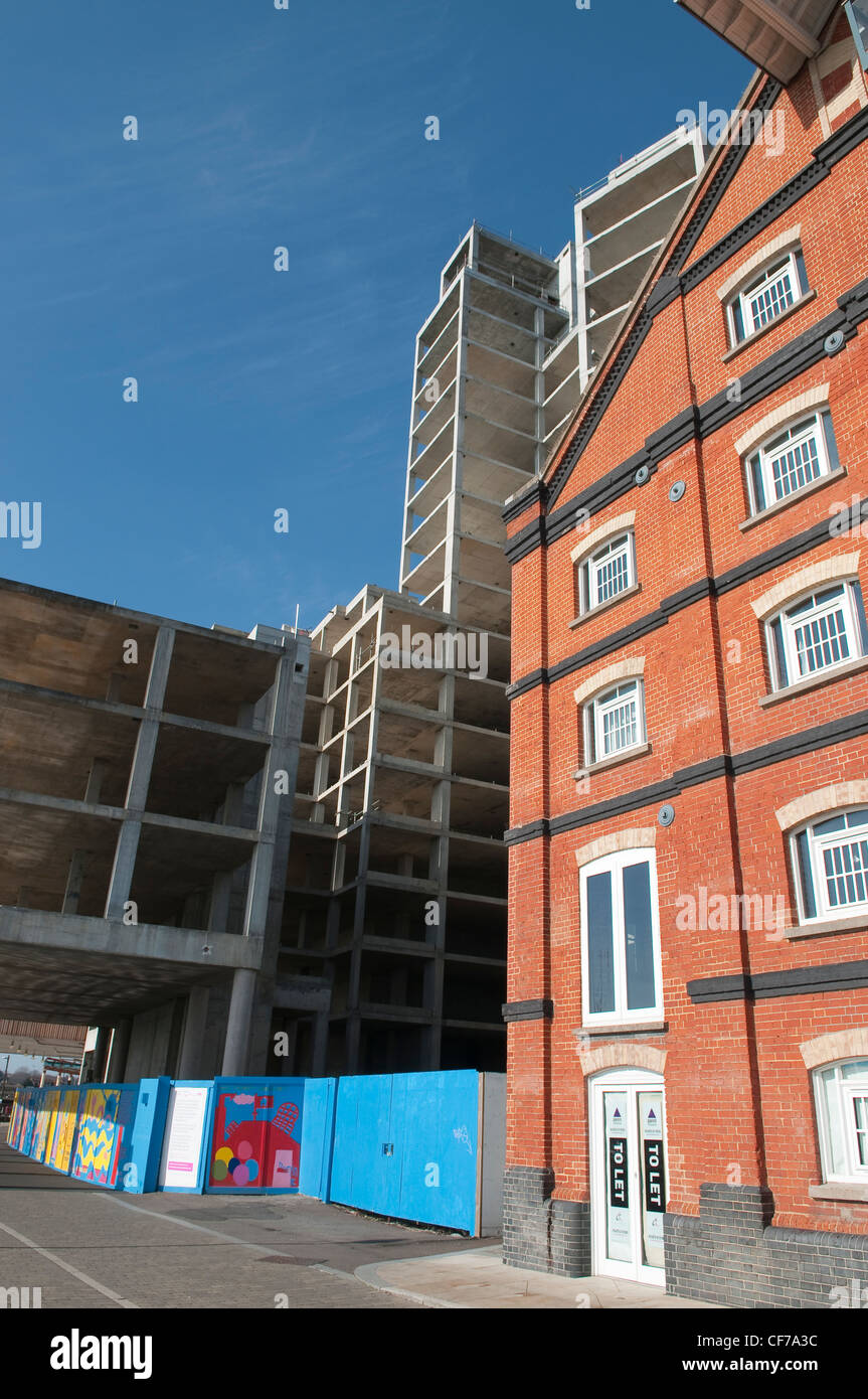 Ipswich waterfront building site. Ipswich, Suffolk, UK Stock Photo - Alamy