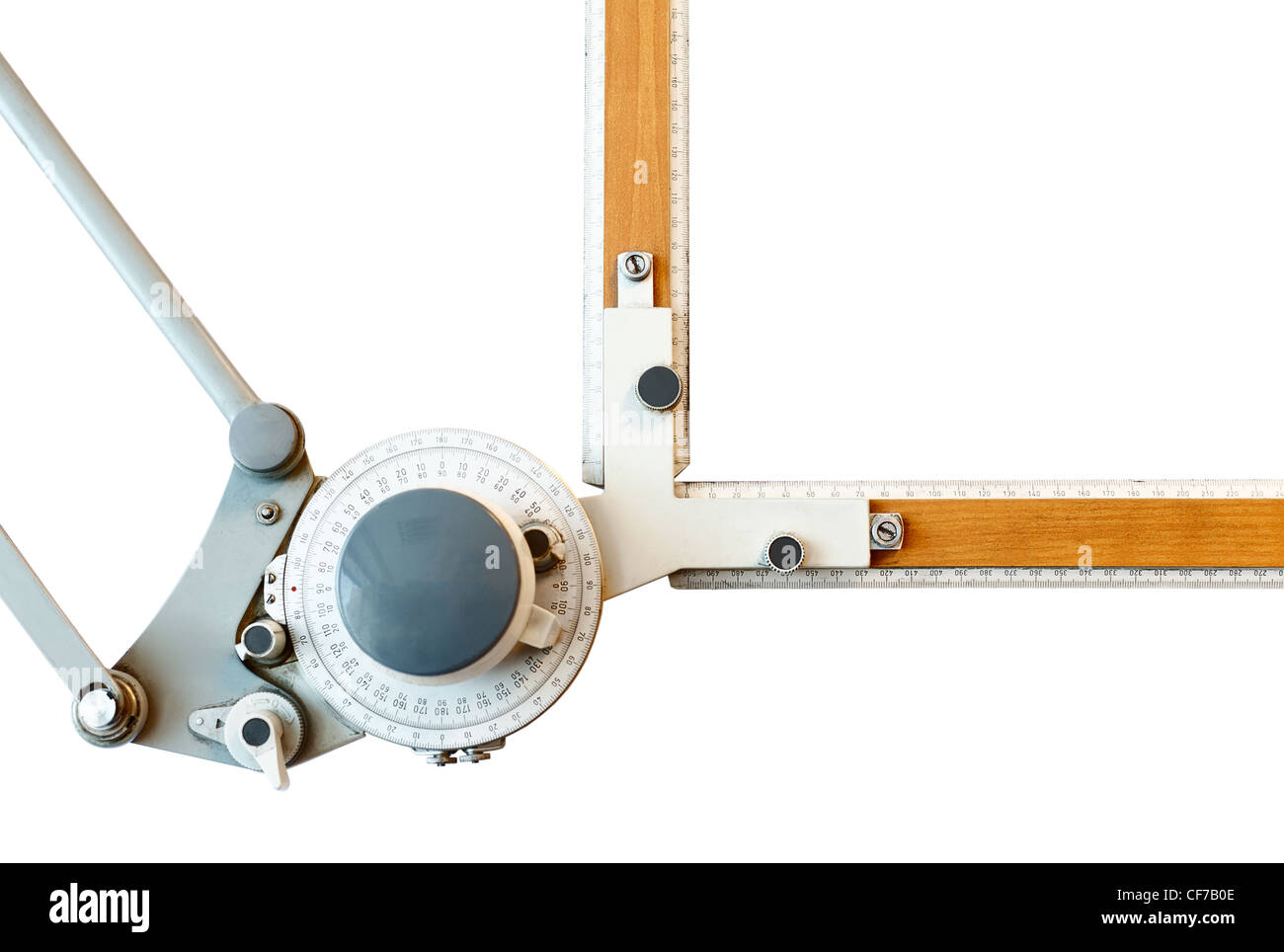 Old-fashioned drawing board isolated on white background Stock Photo ...